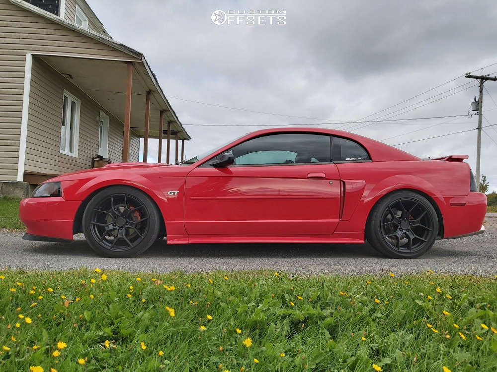2002 Ford Mustang with 18x9.5 15 Motegi Mr133 and 245/40R18 Firestone ...