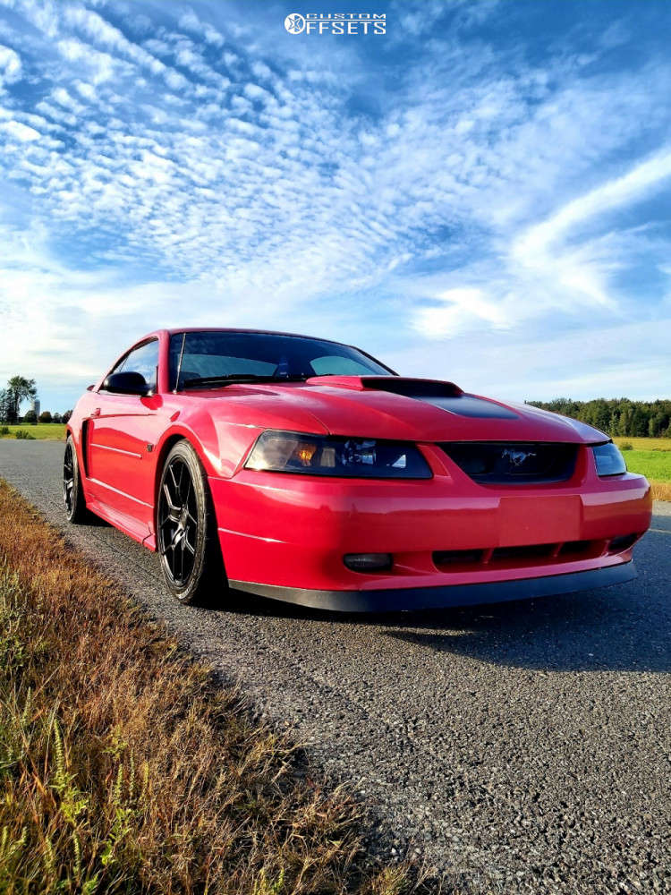 2002 Ford Mustang with 18x9.5 15 Motegi Mr133 and 245/40R18 Firestone ...