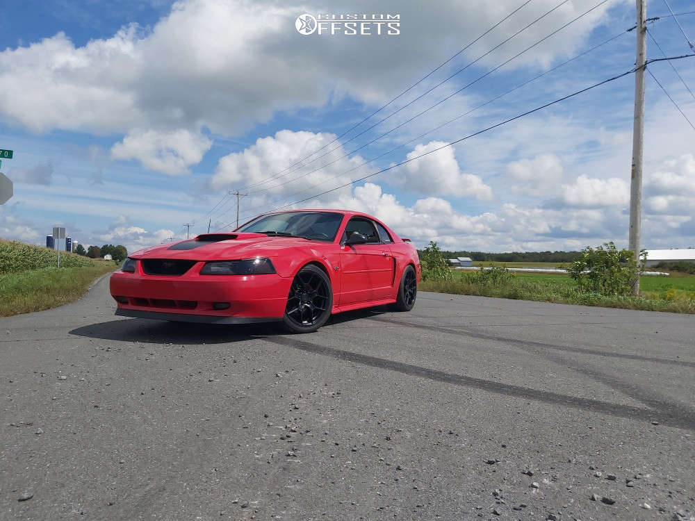 2002 Ford Mustang with 18x9.5 15 Motegi Mr133 and 245/40R18 Firestone ...