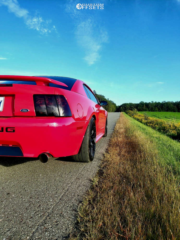 2002 Ford Mustang with 18x9.5 15 Motegi Mr133 and 245/40R18 Firestone ...