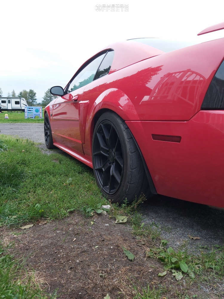2002 Ford Mustang with 18x9.5 15 Motegi Mr133 and 245/40R18 Firestone ...