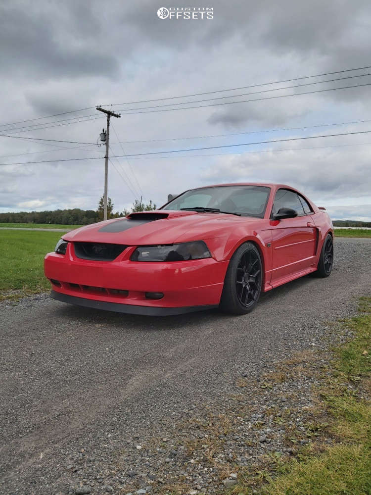 2002 Ford Mustang with 18x9.5 15 Motegi Mr133 and 245/40R18 Firestone ...