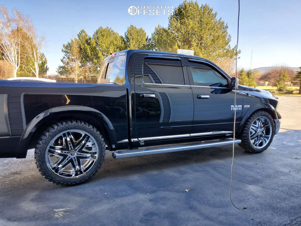 2017 Ram 1500 with 24x10 12 Diablo Elite and 35/12.5R24 Haida Mud Champ ...