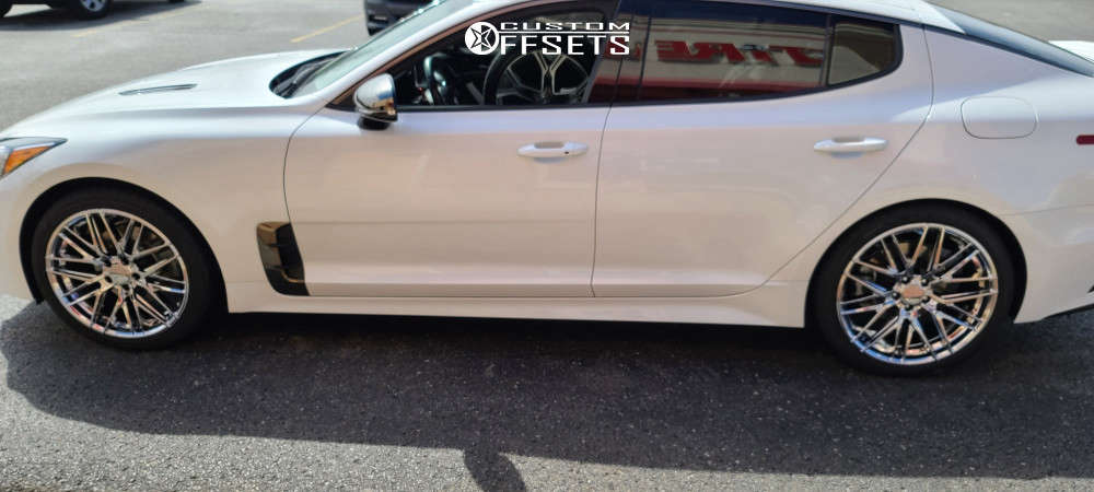 2020 Kia Stinger with 19x8.5 32 Drag DR77 and 235/40R19 Lionhart LH ...