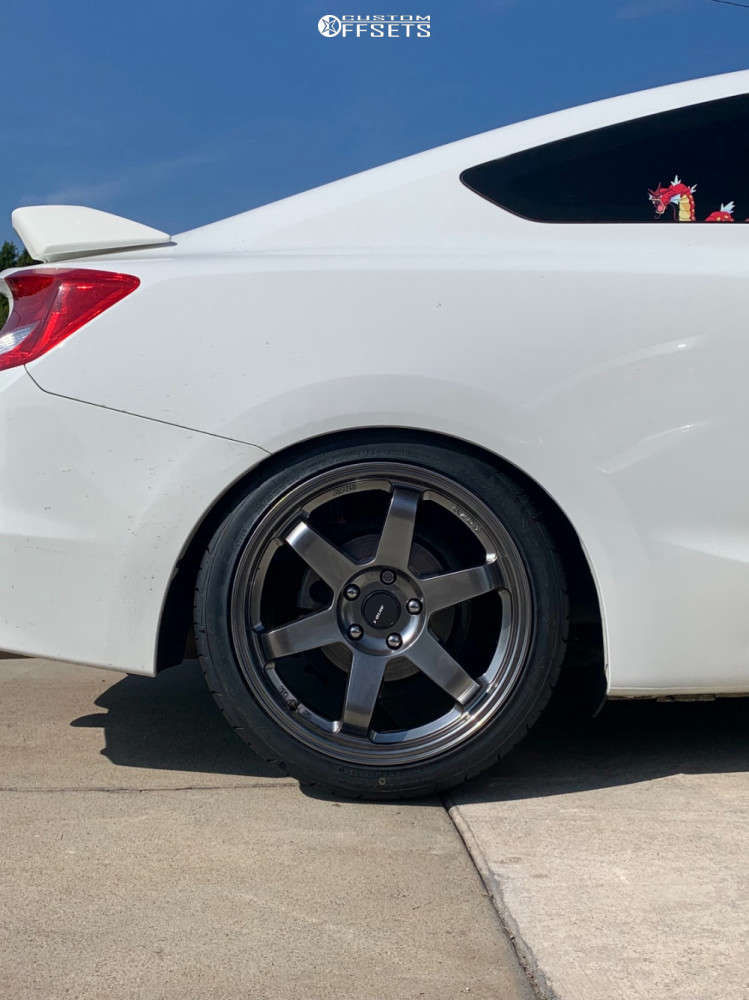 2012 Honda Civic with 18x8 35 AVID1 AV6 and 225/40R18 Nitto Neo Gen and ...