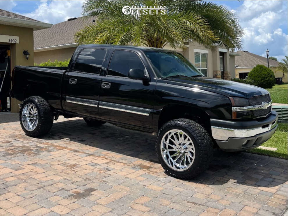2005 Chevrolet Silverado 1500 with 22x12 -44 TIS Forged 544c and 35 ...