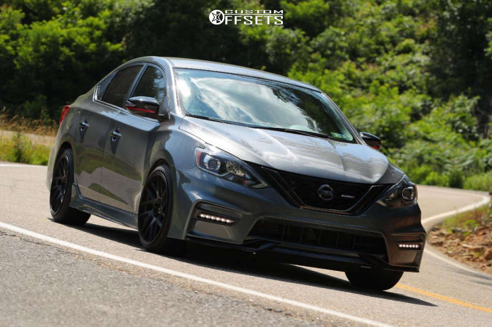 2019 Nissan Sentra with 18x9.5 35 Anovia Elder and 225/40R18 ...
