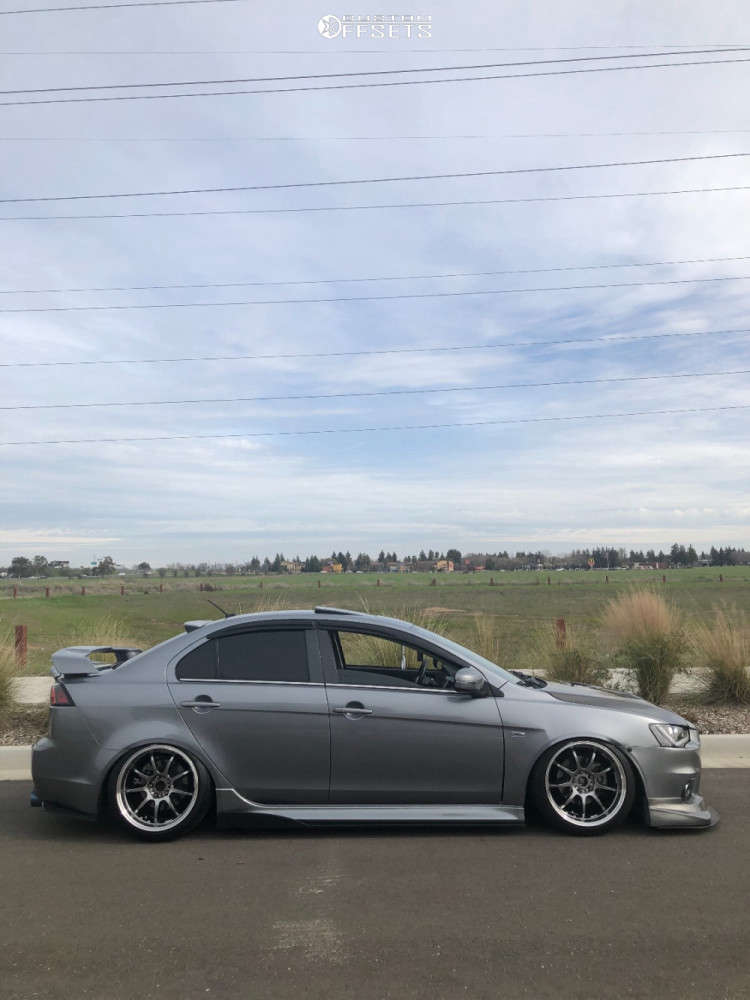 2016 Mitsubishi Lancer Nearly Flush Air Suspension | Custom Offsets