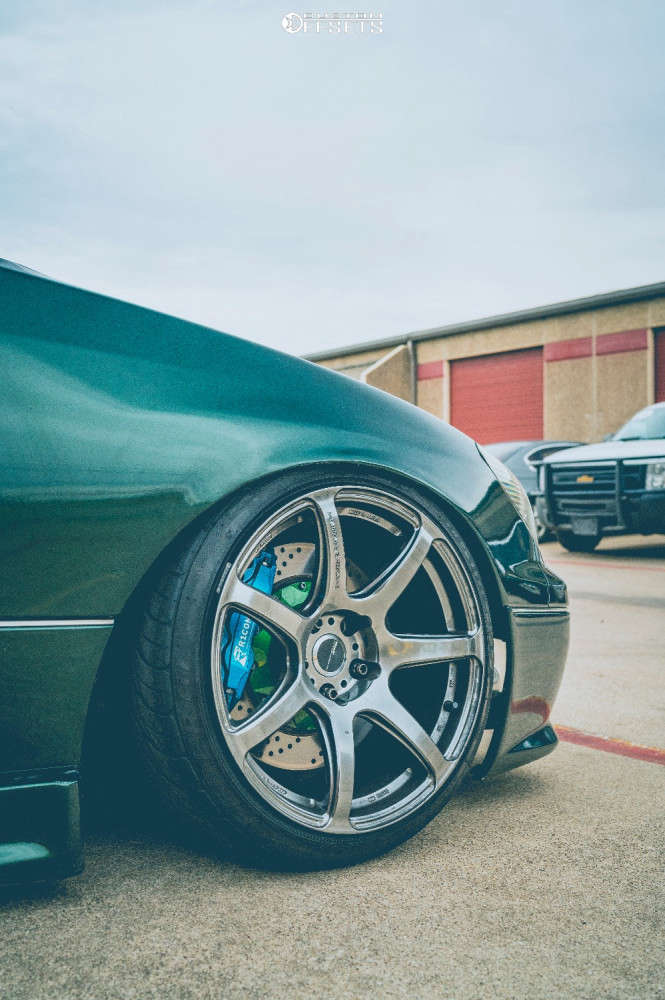 2000 Lexus GS300 with 18x9.5 12 Work Emotion T7r and 215/40R18 Federal ...