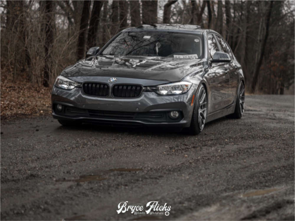 2017 BMW 320i with 18x9.5 35 Aodhan Ah-x and 225/40R18 Continental ...