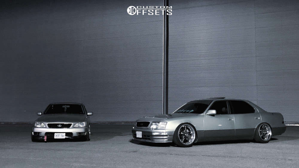 1997 Lexus LS400 with 19x9.5 22 Weds Cerberus and 225/40R19 Federal All ...