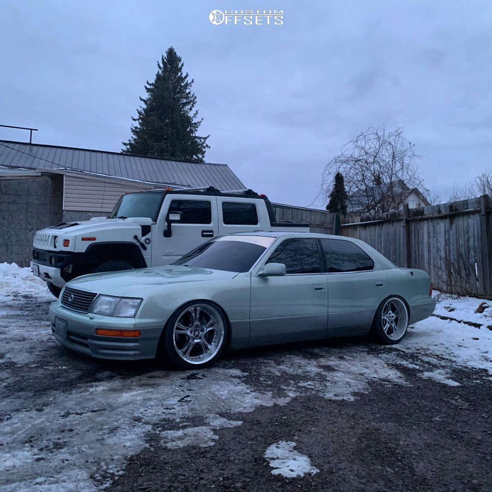 1997 Lexus LS400 with 19x9.5 22 Weds Cerberus and 225/40R19 Federal All ...