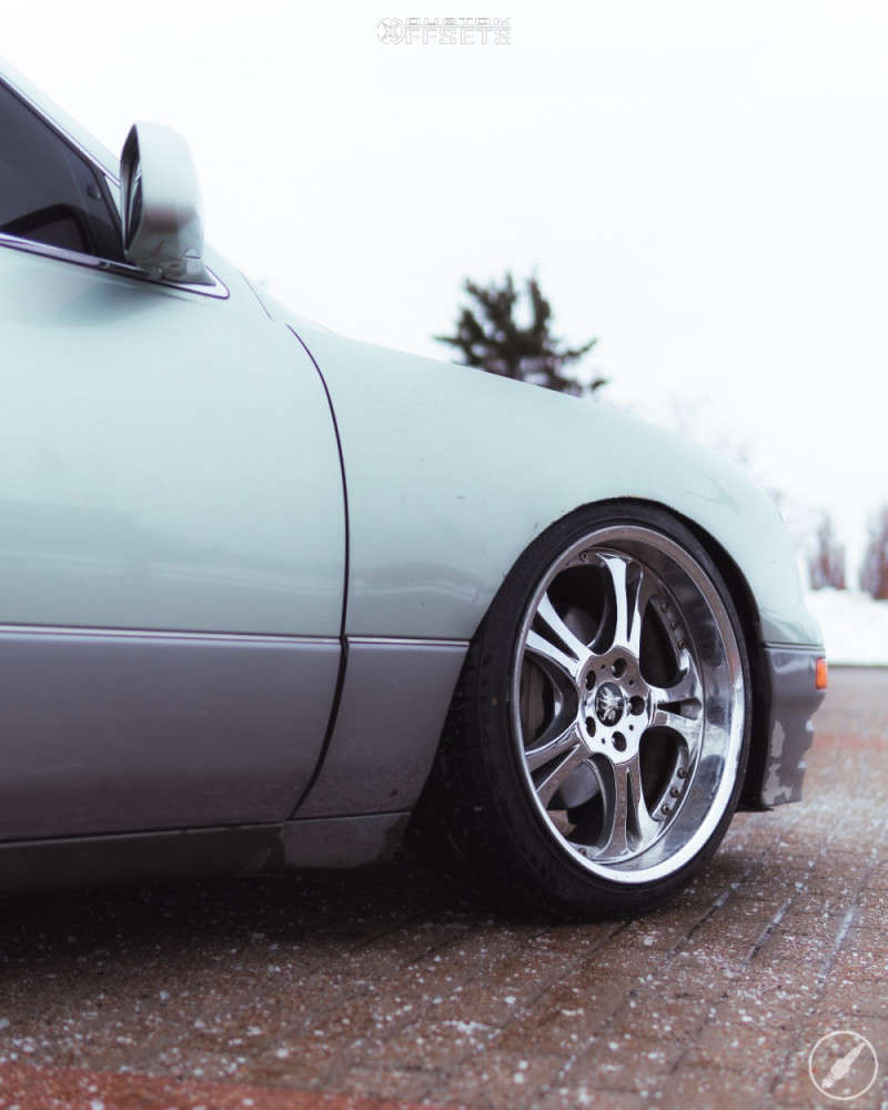 1997 Lexus LS400 with 19x9.5 22 Weds Cerberus and 225/40R19 Federal All ...