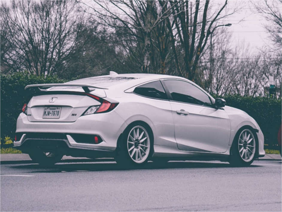 White Honda Civic Hatchback Modified