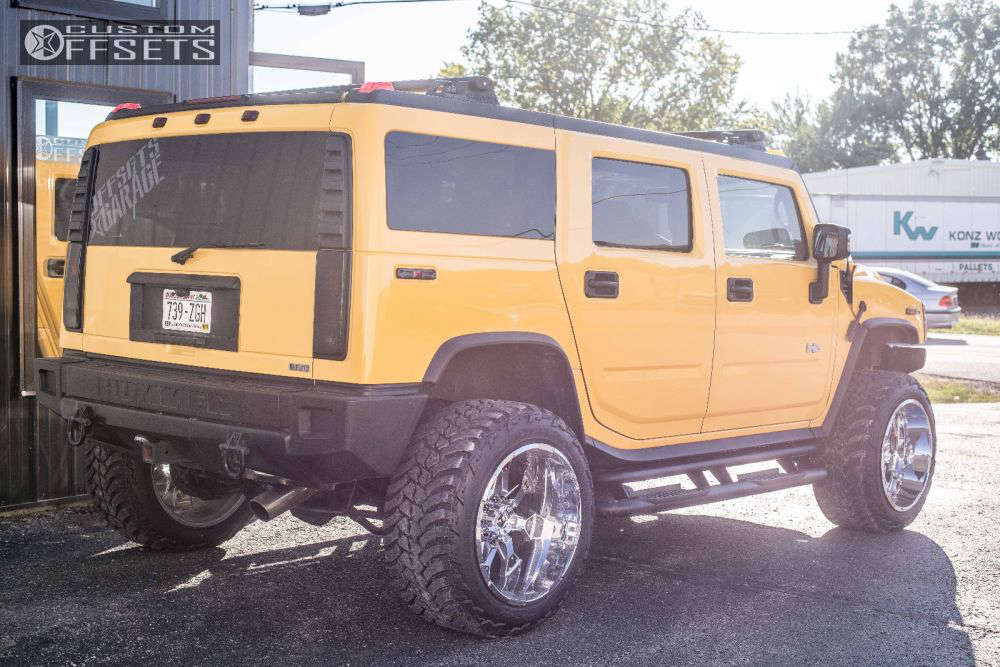 2005 Hummer H2 with 22x14 -76 Hostile Knuckles and 325/50R22 AMP Mud ...