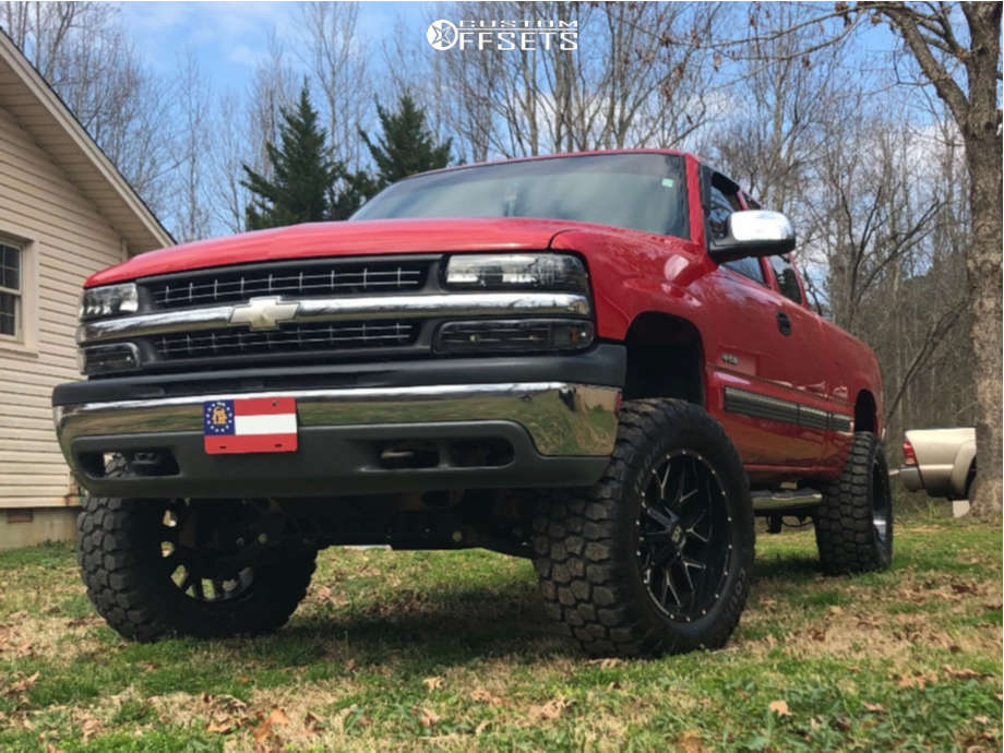2002 Chevrolet Silverado 1500 with 20x12 -44 Hardrock Affliction H700 ...