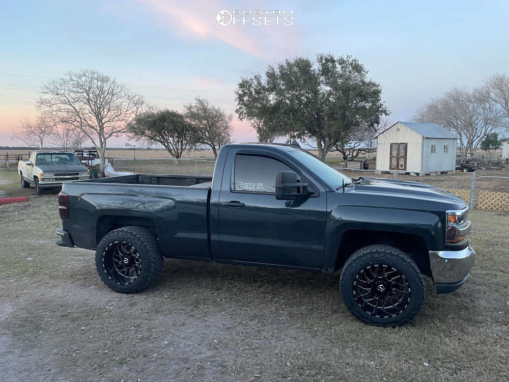 2017 Chevrolet Silverado 1500 with 20x12 -44 TIS 544BM and 33/12.5R20 ...