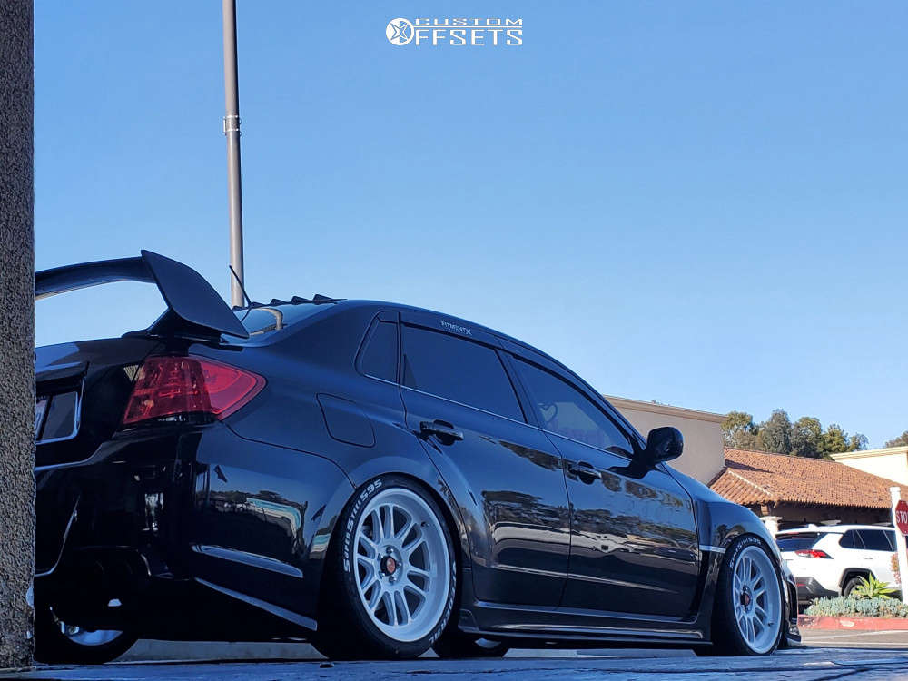 2012 Subaru Impreza with 18x9.5 35 Aodhan AH07 and 255/35R18 Federal SS595 and Coilovers ...