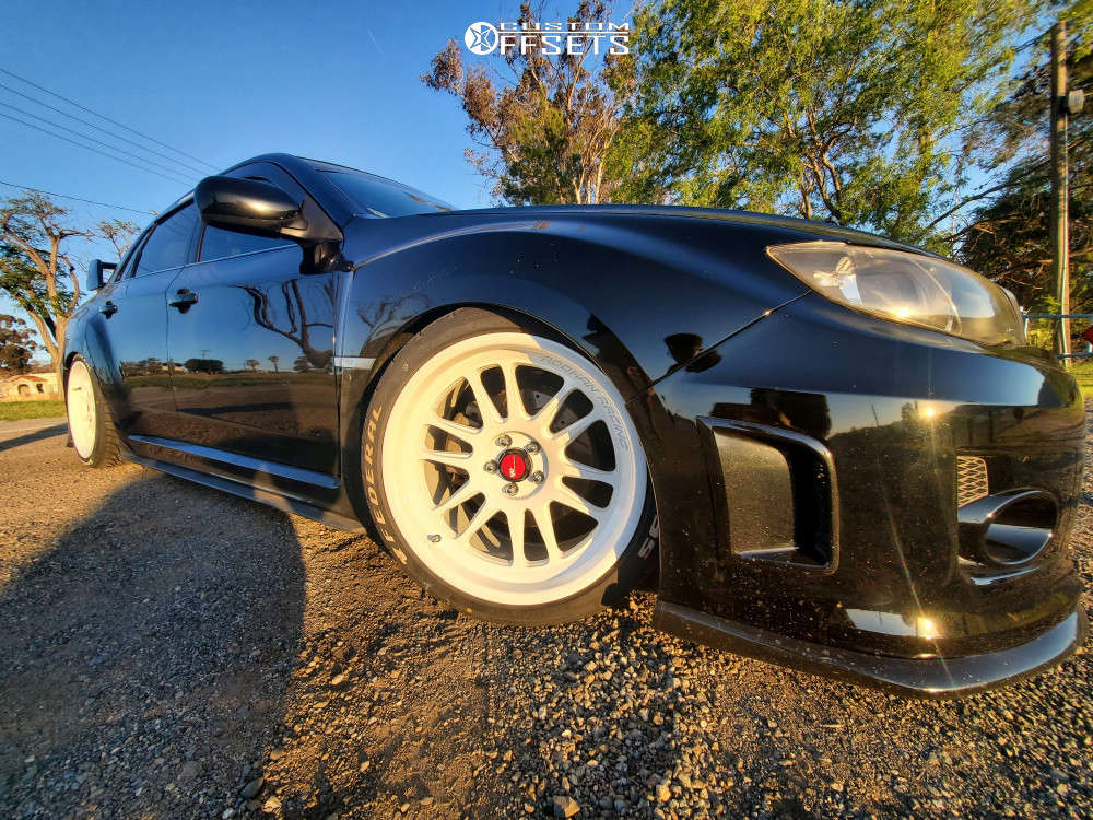 2012 Subaru Impreza with 18x9.5 35 Aodhan AH07 and 255/35R18 Federal SS595 and Coilovers ...