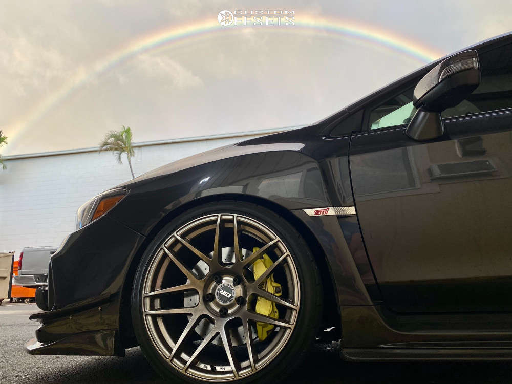2018 Subaru WRX STI with 19x10.5 30 ESR Rf1 and 255/35R19 Firestone ...