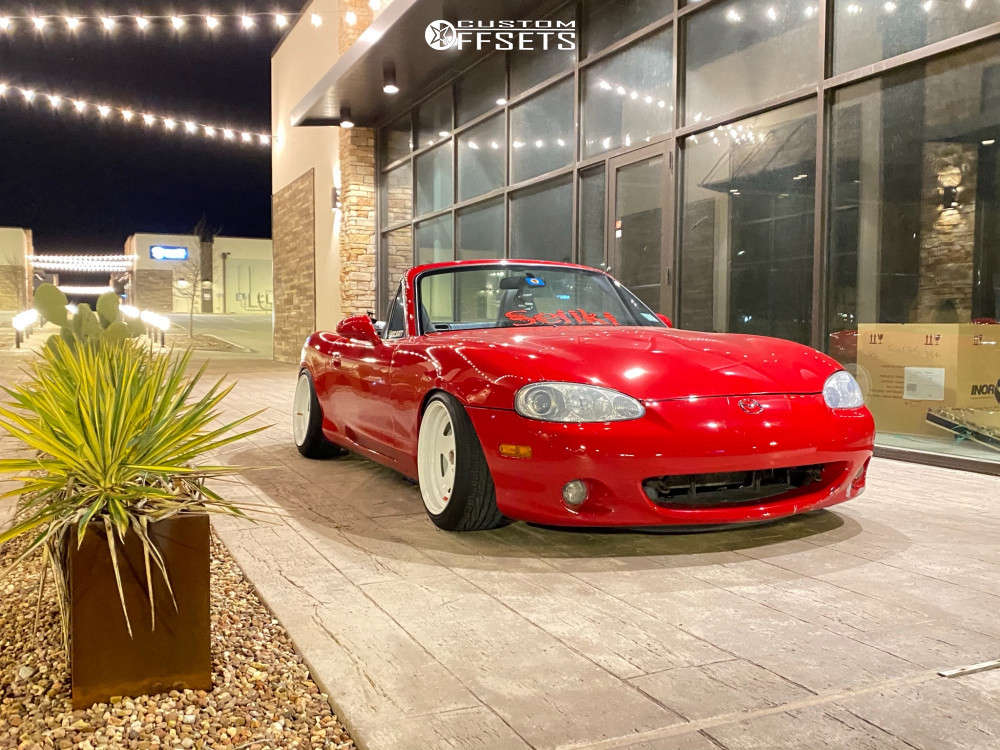 2003 Mazda MX-5 Miata with 15x8 0 U.S. Wheel Star (Series 021) and 195 ...