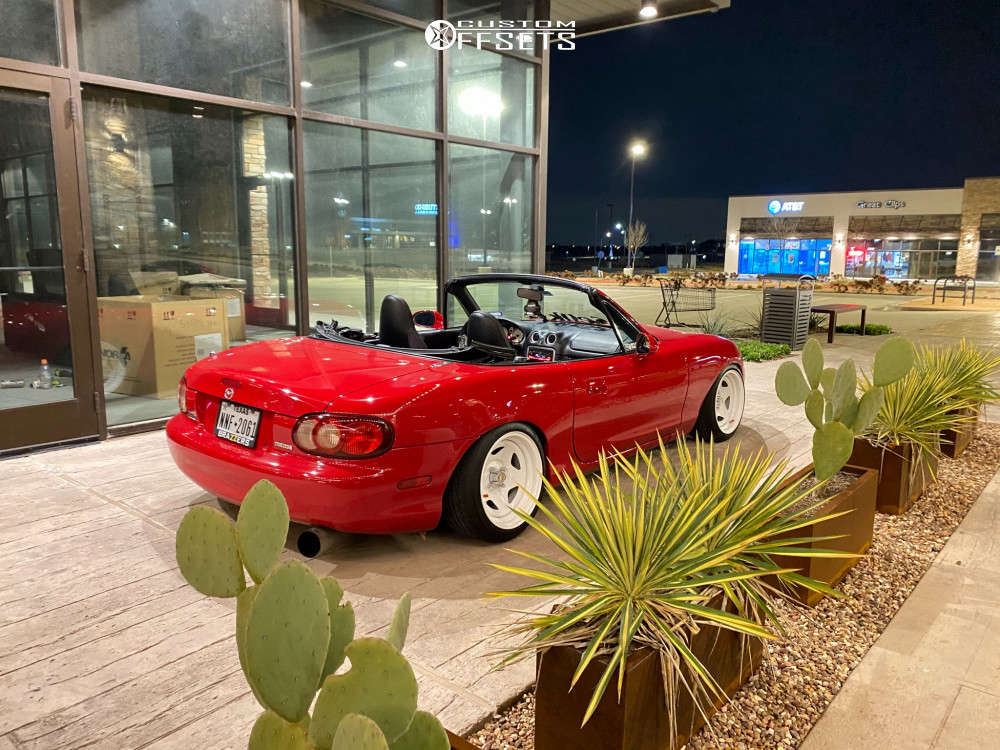 2003 Mazda MX-5 Miata with 15x8 0 U.S. Wheel Star (Series 021) and 195 ...