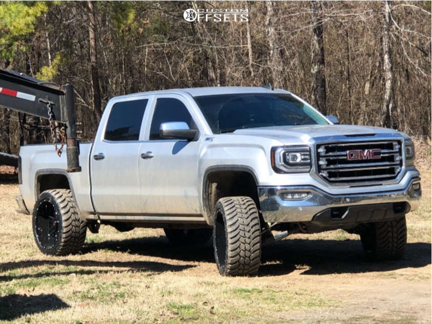 2017 GMC Sierra 1500 with 22x12 -50 Ballistic Rage and 33/12.5R22 AMP Mud Terrain Attack Mt A ...