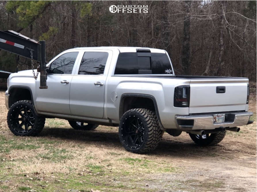 2017 GMC Sierra 1500 with 22x12 -50 Ballistic Rage and 33/12.5R22 AMP Mud Terrain Attack Mt A ...