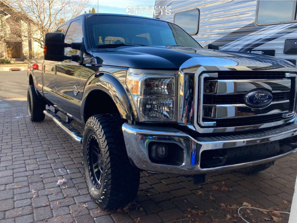2014 Ford F-350 Super Duty with 18x9 -12 Vision Manx 2 and 305/70R18 ...