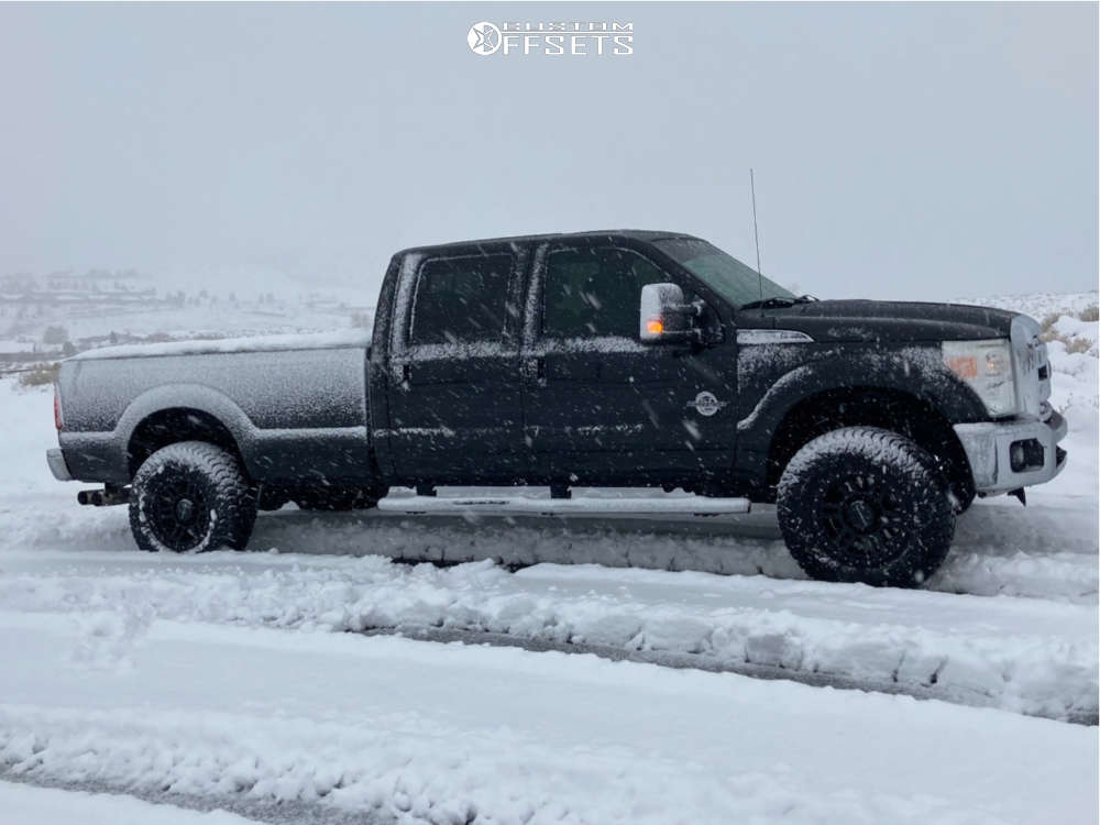 2014 Ford F-350 Super Duty with 18x9 -12 Vision Manx 2 and 305/70R18 ...