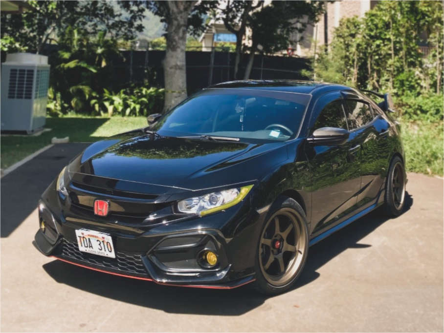 2017 Honda Civic with 18x9.5 30 Aodhan AH08 and 245/40R18 Nankang NS-25 ...