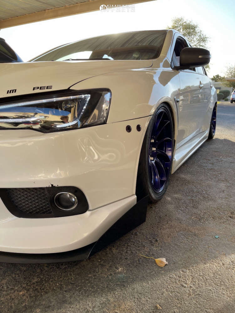 2015 Mitsubishi Lancer with 18x9.5 15 Anovia Night and 255/35R18 ...