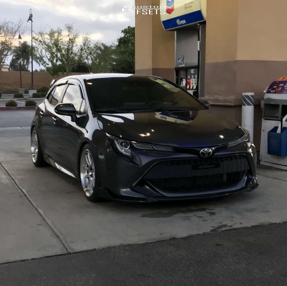 2021 Toyota Corolla with 18x8.5 35 Aodhan Ds02 and 225/40R18 Federal ...