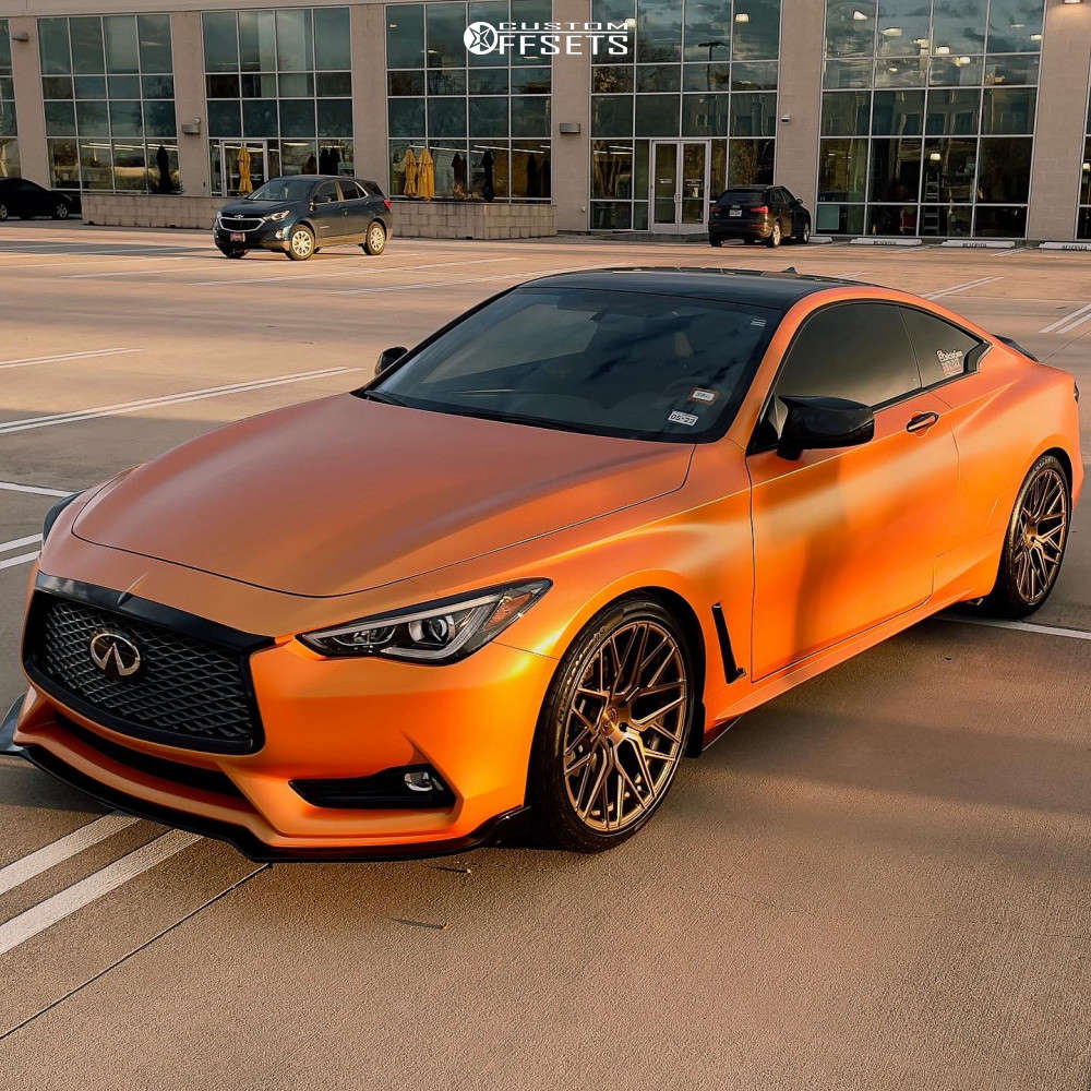 2020 INFINITI Q60 with 20x10 40 Rohana Rfx10 and 275/35R20 Continental ...