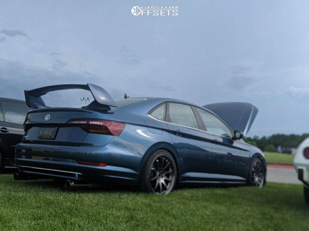 2019 Volkswagen Jetta with 18x8.5 35 JNC Jnc006 and 225/40R18 Velozza ...