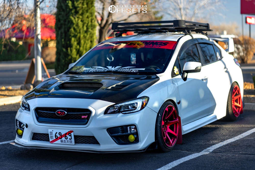 2015 Subaru WRX STI with 18x10 25 Cosmis Racing Mr7 and 235/40R18 ...