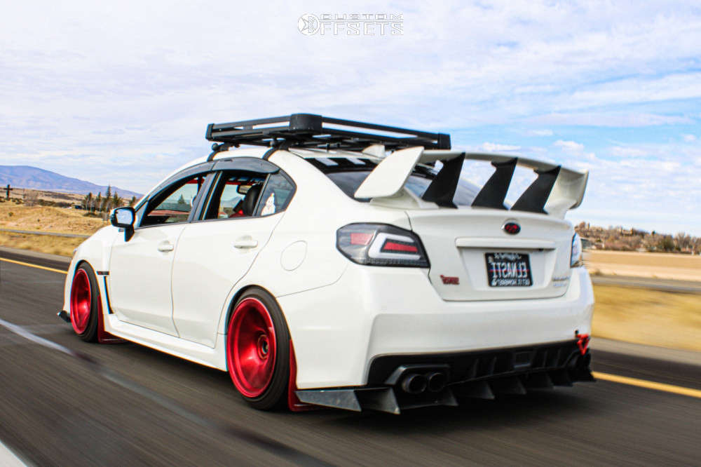 2015 Subaru WRX STI with 18x10 25 Cosmis Racing Mr7 and 235/40R18 ...