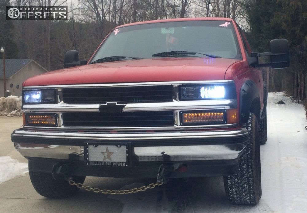 1994 Chevrolet K1500 with 16x8 0 Gear Off-Road Black Jack and 31/7.5R16 ...
