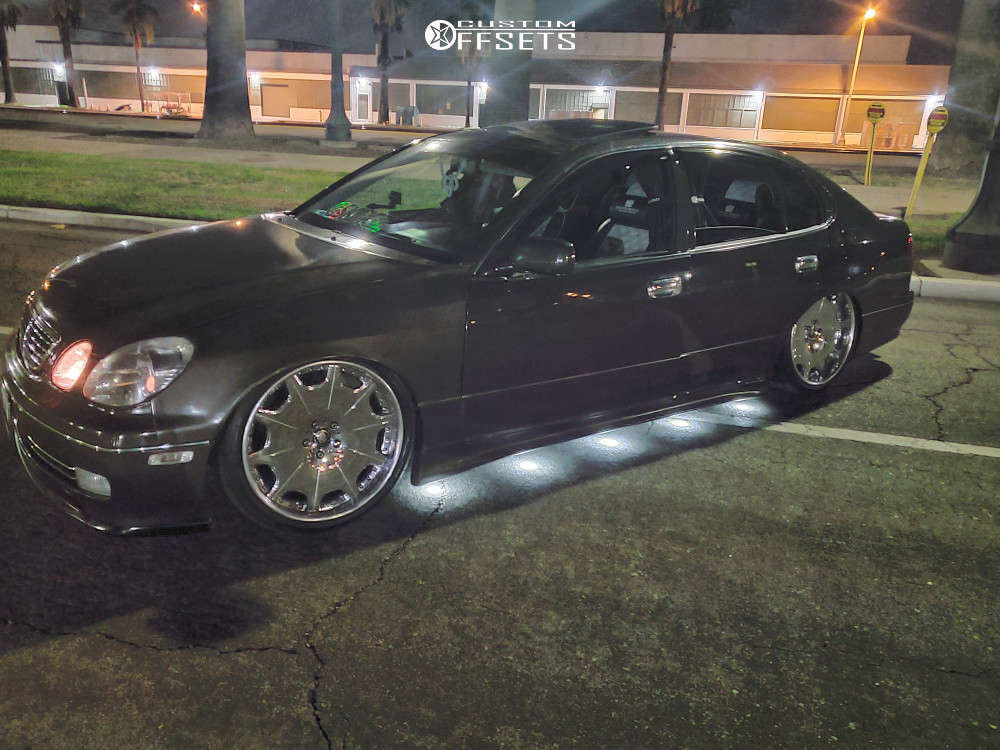 2000 Lexus GS300 with 20x9.5 39 Riverside Trafficstar Dtx and 235/35R20 ...