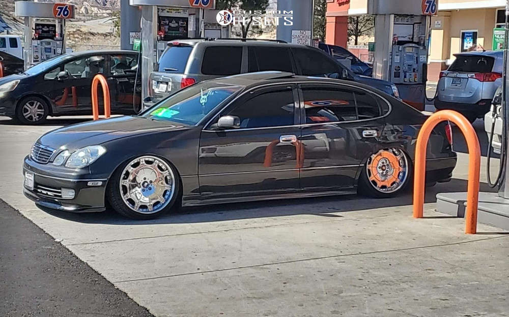 2000 Lexus GS300 with 20x9.5 39 Riverside Trafficstar Dtx and 235/35R20 ...