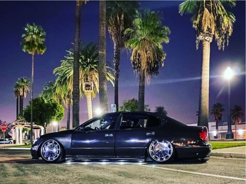 2000 Lexus GS300 with 20x9.5 39 Riverside Trafficstar Dtx and 235/35R20 ...