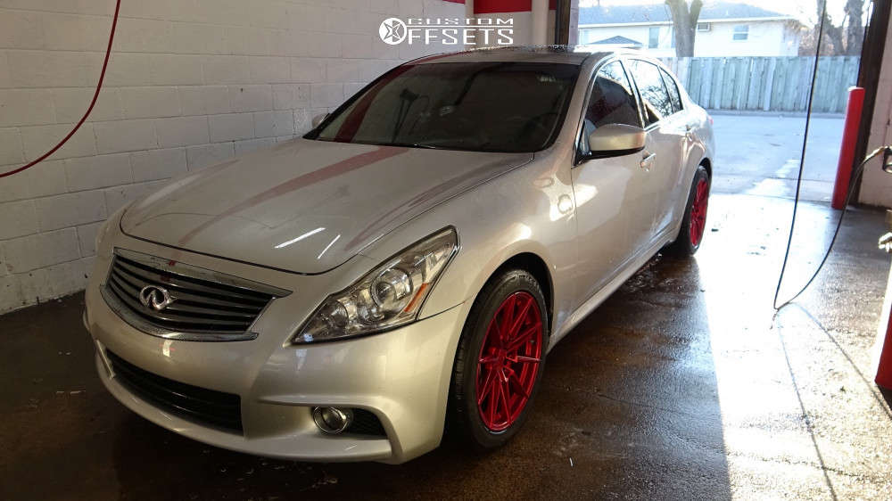 2013 INFINITI G37 with 18x8.5 35 XXR 567 and 225/50R18 Milestar Steelpro Ms597s and Stock ...