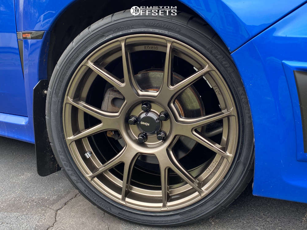 2014 Subaru WRX with 18x8.5 44 Konig Ampliform and 255/35R18 Kenda Kr20 ...