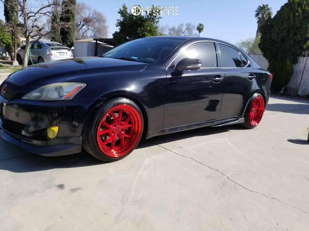 2010 Lexus IS250 with 18x9.5 25 F1R F105 and 225/40R18 Vercelli Strada ...