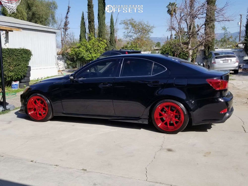 2010 Lexus IS250 with 18x9.5 25 F1R F105 and 225/40R18 Vercelli Strada ...
