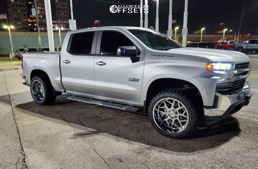 2019 Chevrolet Silverado 1500 with 22x12 -44 Axe Nemesis and 33/12.5R22 ...