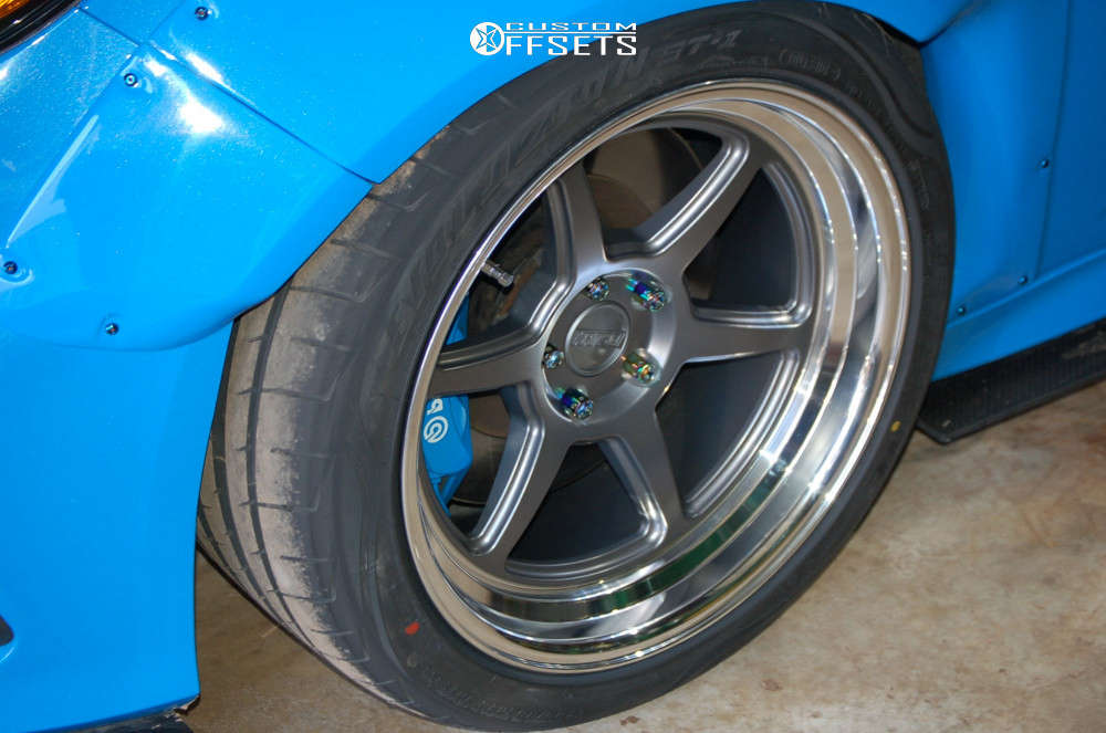 2017 Ford Focus with 18x10.5 12 Kansei Roku and 285/35R18 Federal Evolution St-1 and Coilovers ...