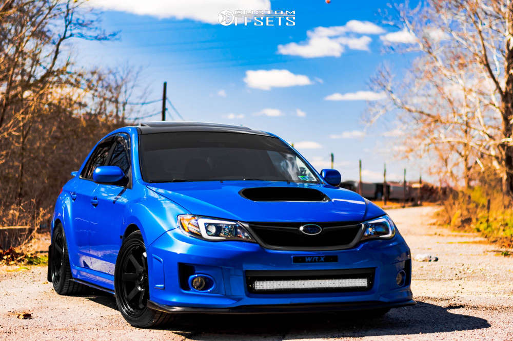 2013 Subaru WRX with 18x9.5 38 AVID1 AV6 and 245/40R18 Continental ...