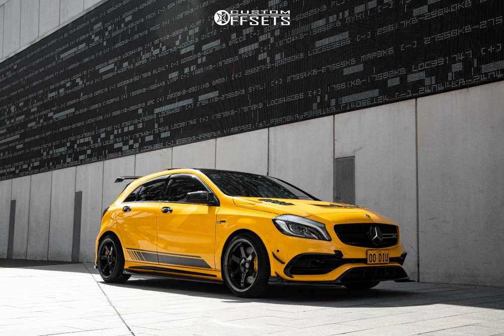 2017 Mercedes-Benz CLA45 AMG with 18x10 40 Rays Engineering Te37 and ...