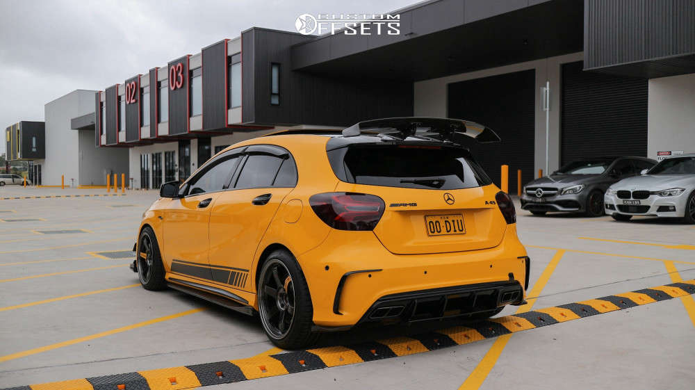 2017 Mercedes-Benz CLA45 AMG with 18x10 40 Rays Engineering Te37 and ...